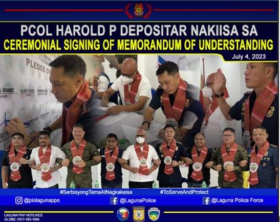 PCOL HAROLD P DEPOSITAR nakiisa sa Ceremonial Signing of Memorandum of ...