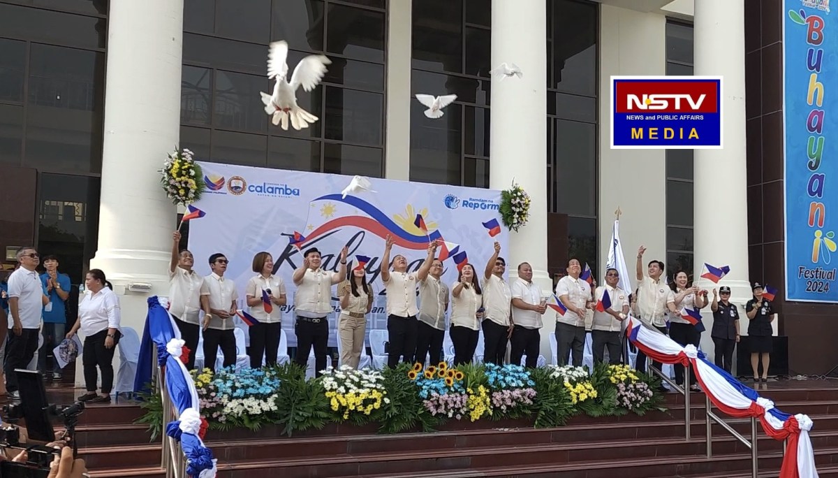 Calamba City Officials Release Doves While Singing “Bayan Ko ...