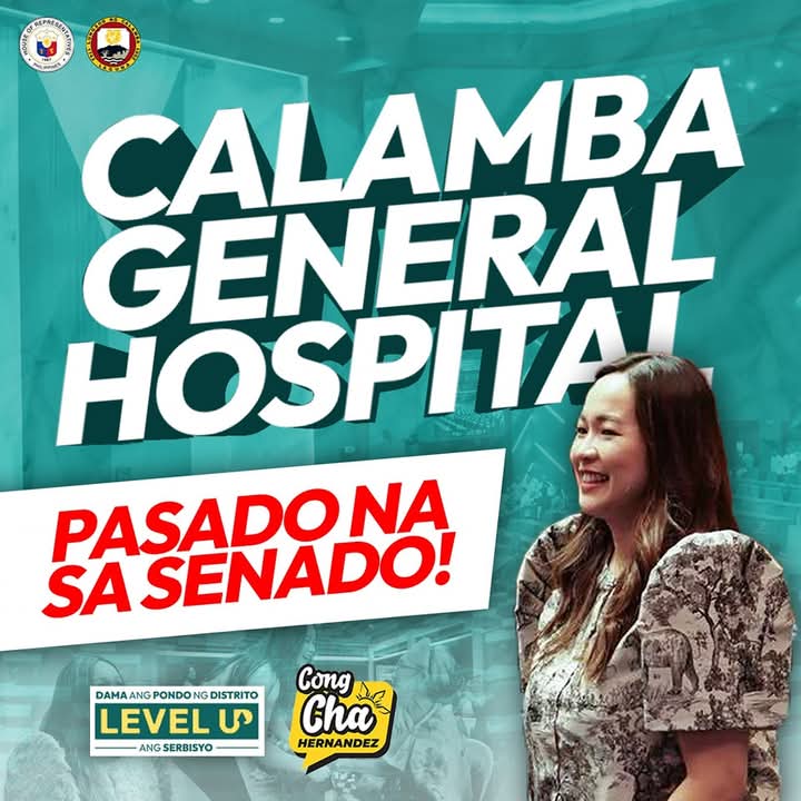 Cong. Cha Hernandez: Calamba City General Hospital Bill Passes Senate ...