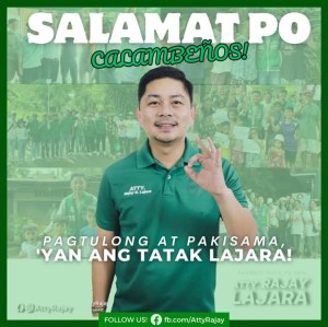 Rajay Lajara Tops 2025 Calamba City Councilor Race, Thanks Supporters ...