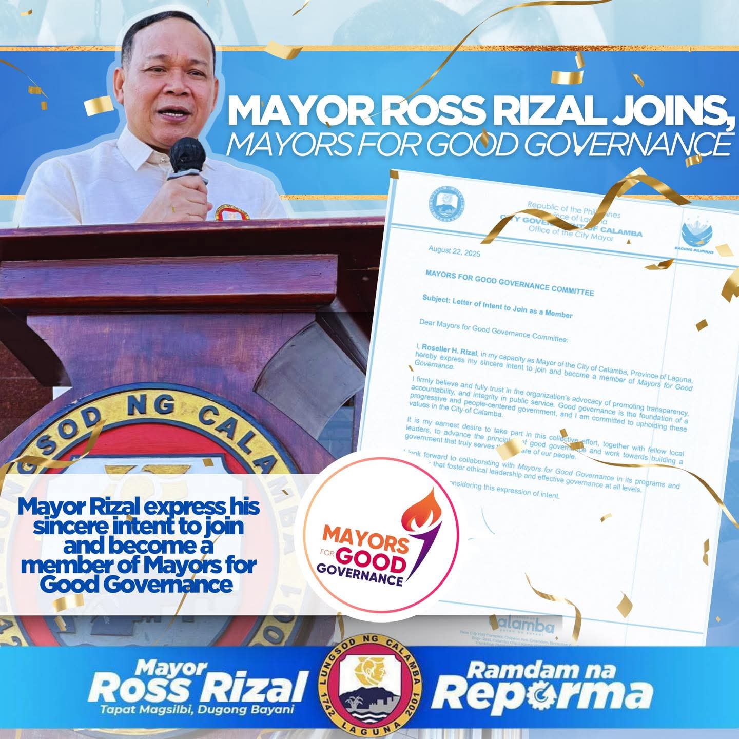 Mayor Ross Rizal Joins Mayors for Good Governance, Strengthens Call for ...